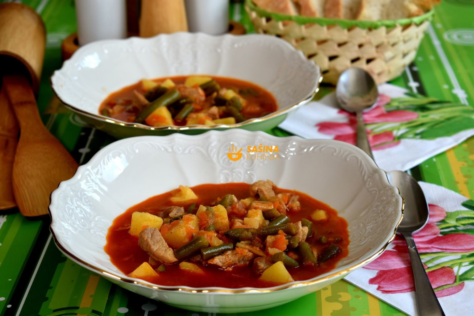 Sašina kuhinja | Mahune recept sa krumpirom izuzetno ukusno varivo ...