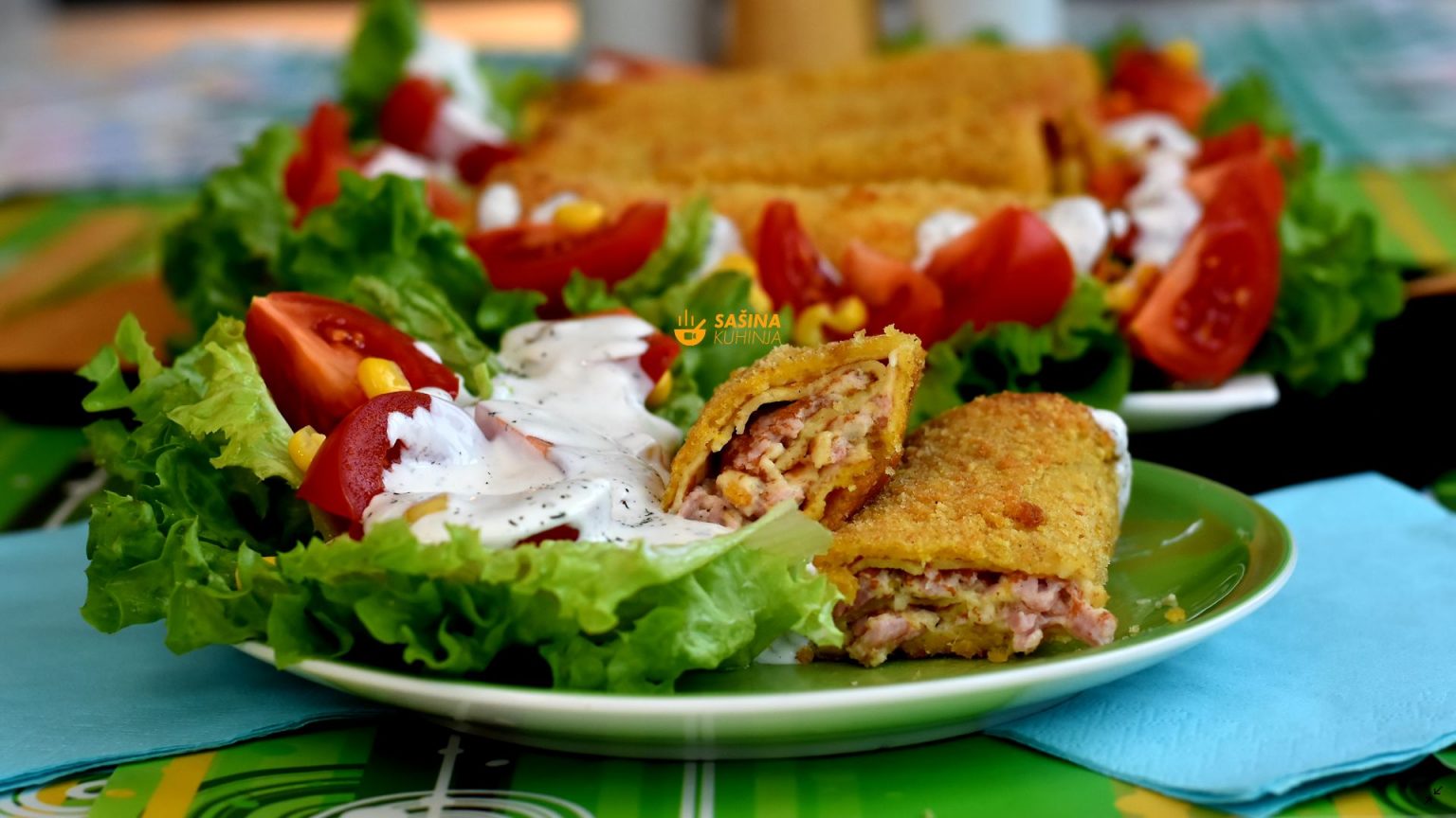 Sašina kuhinja | Pohane palačinke iz pećnice punjene šunkom i sirom ...