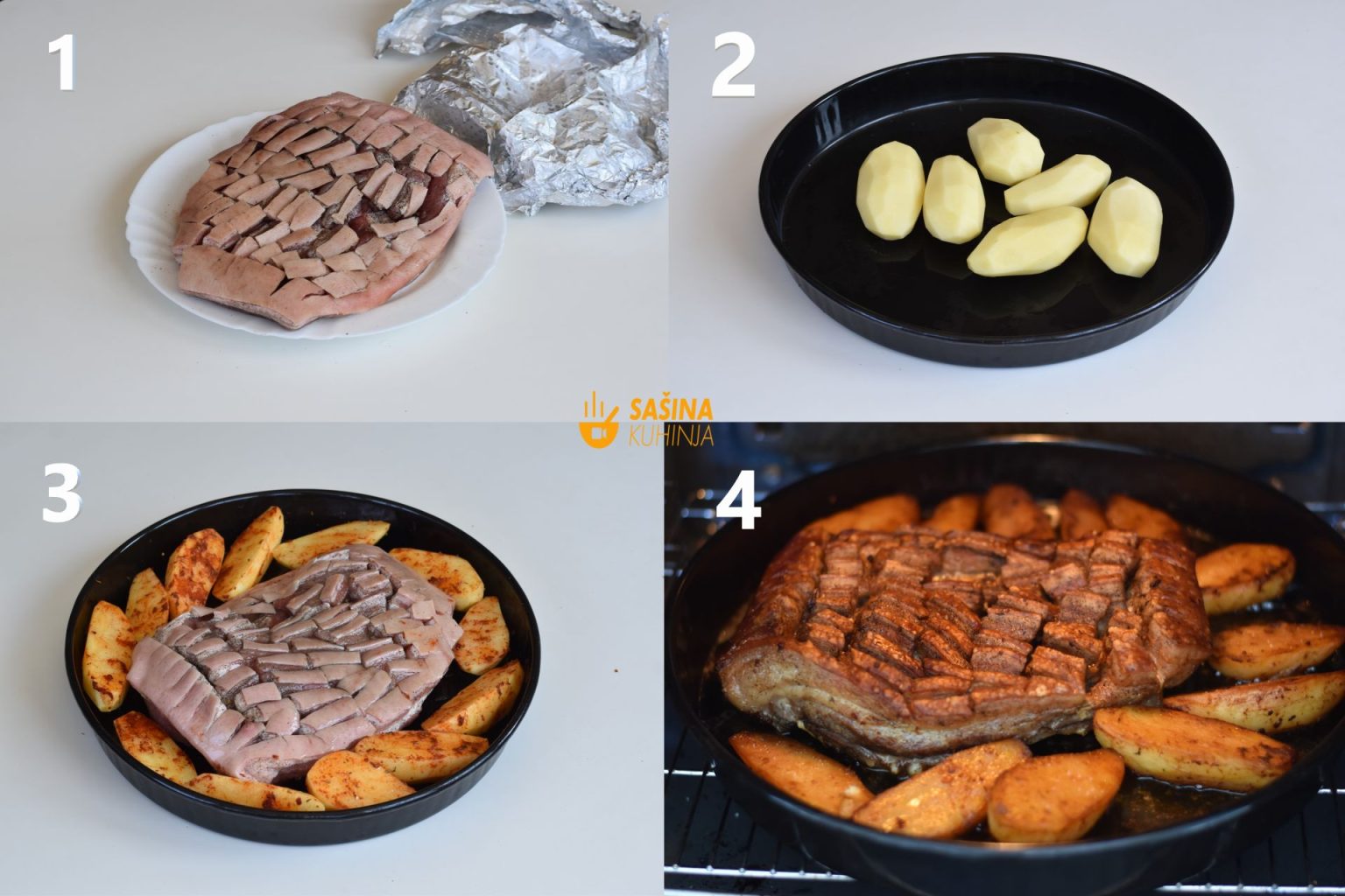 Sašina kuhinja | Carsko meso recept iz pećnice s krumpirima | Sašina ...